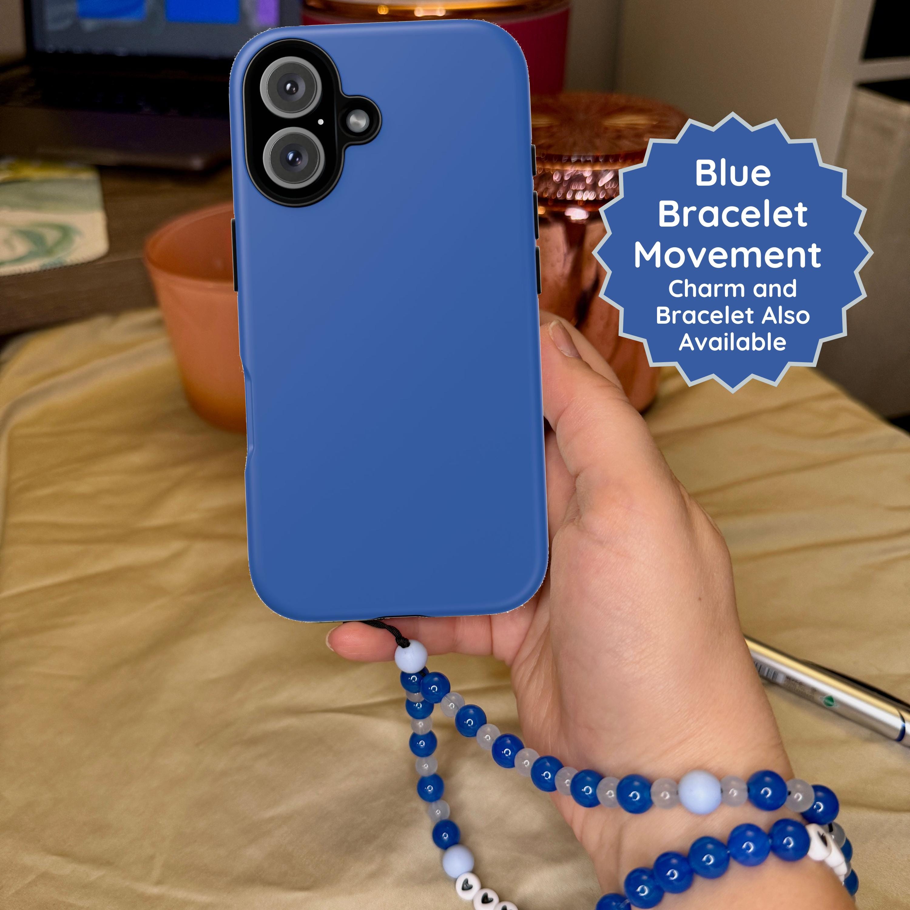 Blue Bracelet Movement Personalized Phone Charm Wristlet, Ally Beaded ...
