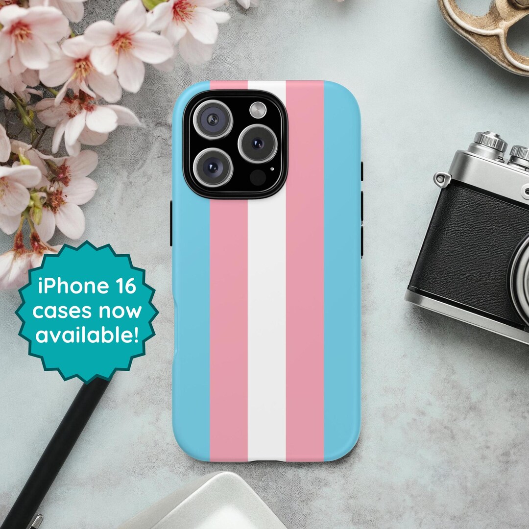 Trans Flag Pride LGBTQ+ Case for iPhone 16 15 Pro Max 14 Plus 13 12 11 ...