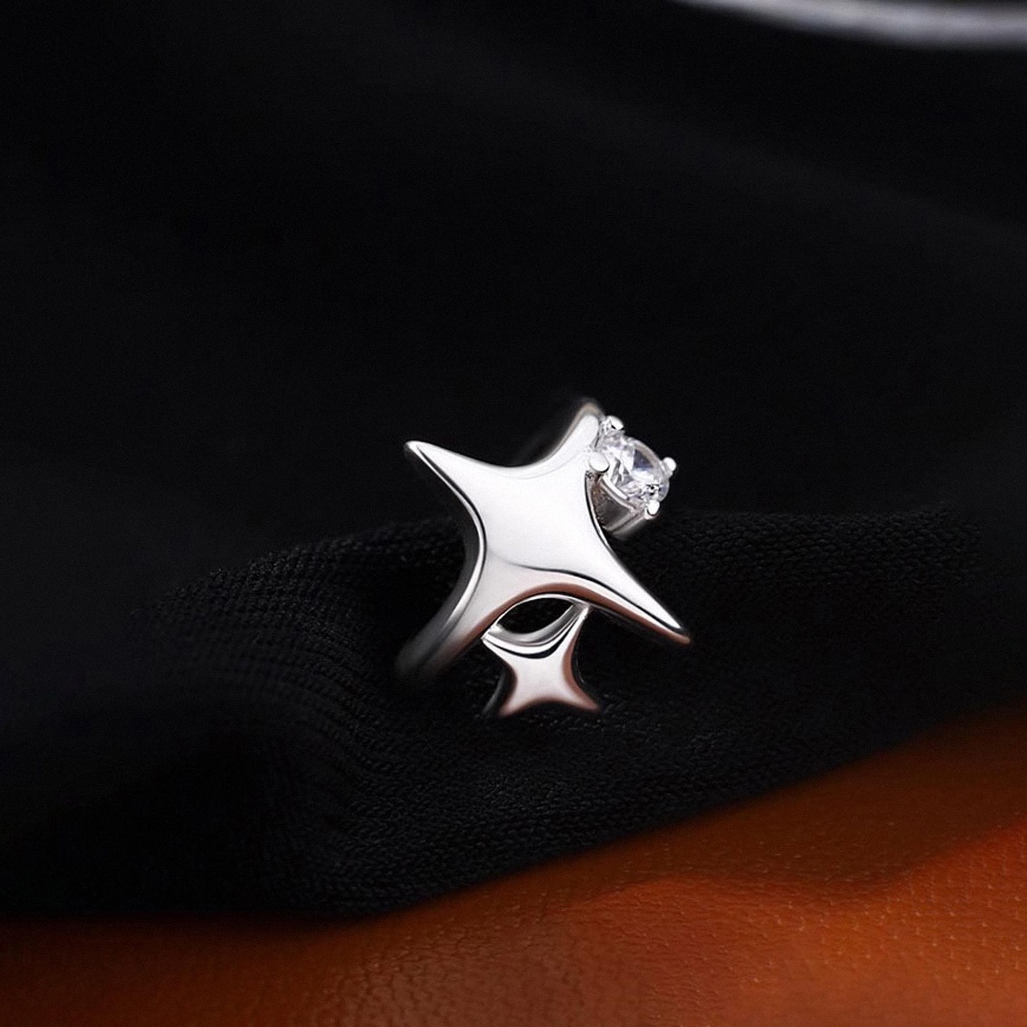 Star Ear Cuffs, Sterling Silver Ear Cuffs, Minimalist Women's Ear Cuffs ...