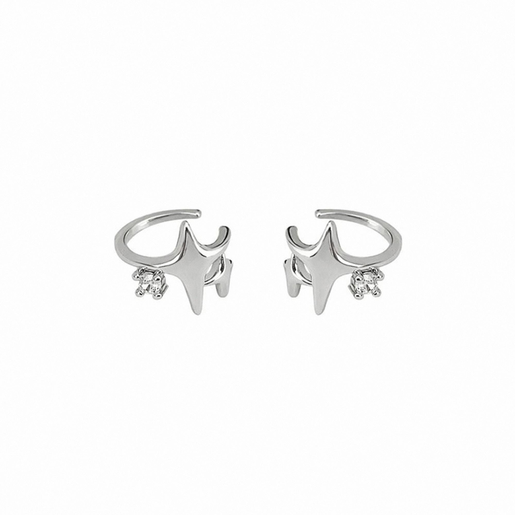 Star Ear Cuffs, Sterling Silver Ear Cuffs, Minimalist Women's Ear Cuffs ...