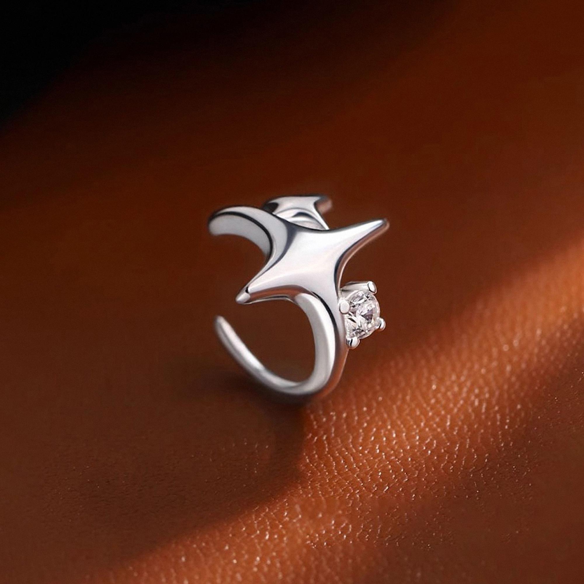 Star Ear Cuffs, Sterling Silver Ear Cuffs, Minimalist Women's Ear Cuffs ...