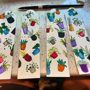 Hand Painted Book Mark, for Plant and Book Lovers. - Etsy