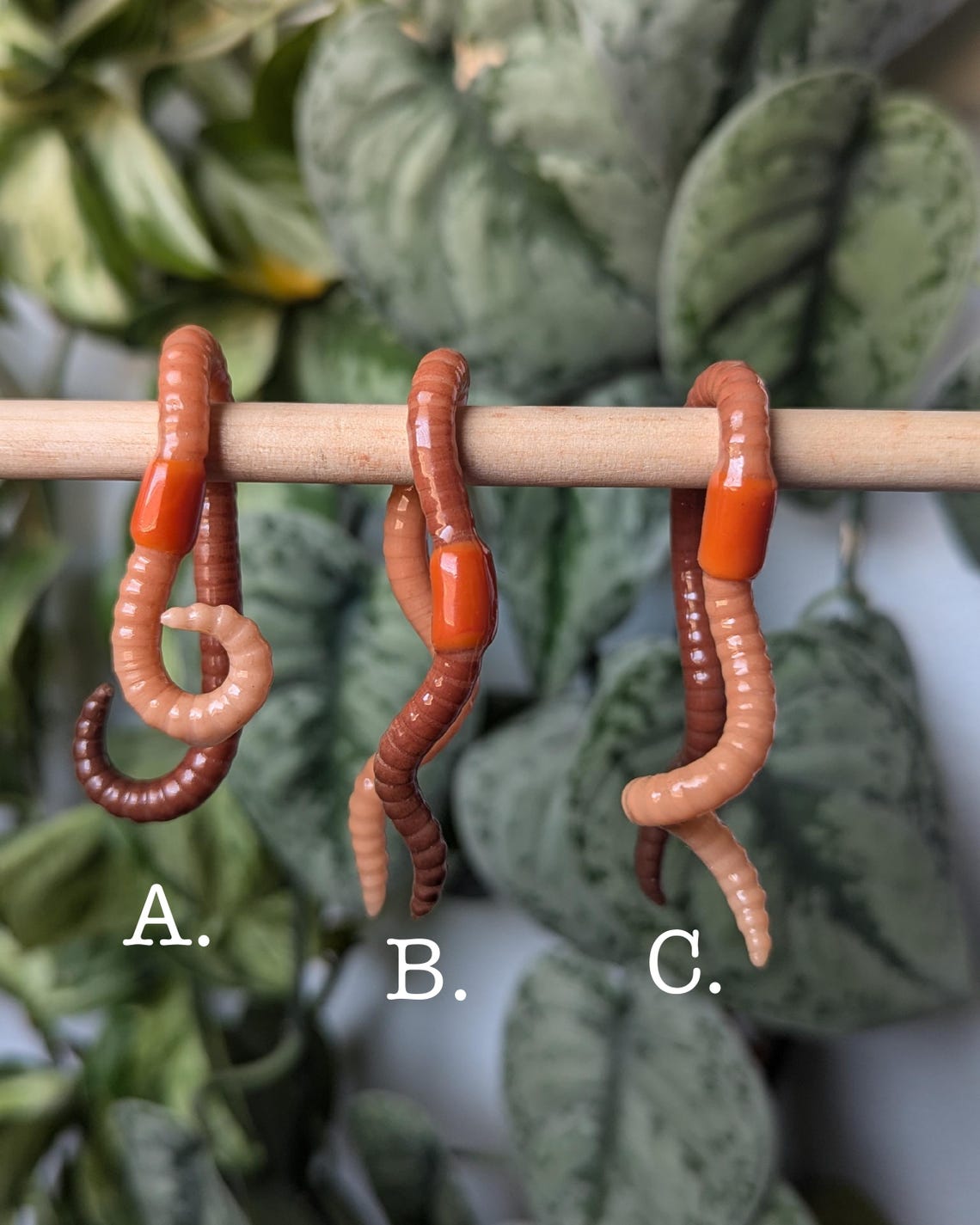 Earthworm Gauge Hangers, Gauge Weights , Goblin Core, Forest Core ...