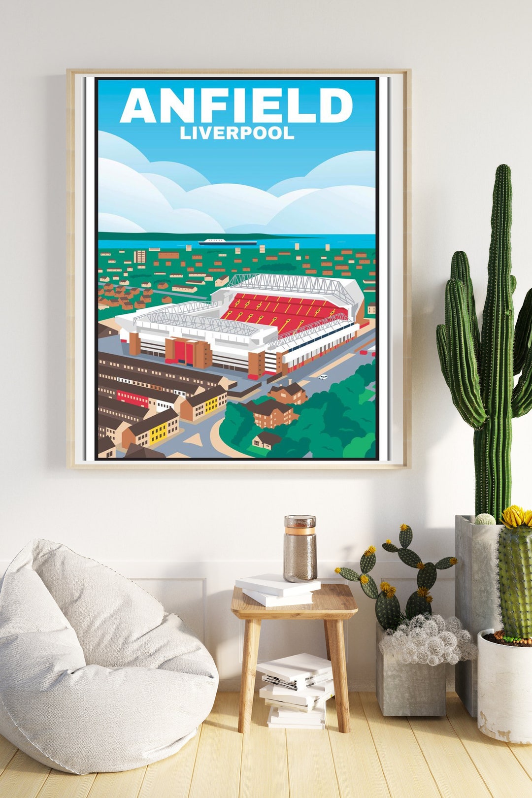 Anfield Stadium Poster Print Luxury Effect Poster Stylish Home Wall ...
