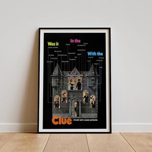 Clue (1985) Movie Poster, Classic Movie Wall Art, Vintage Art Print ...