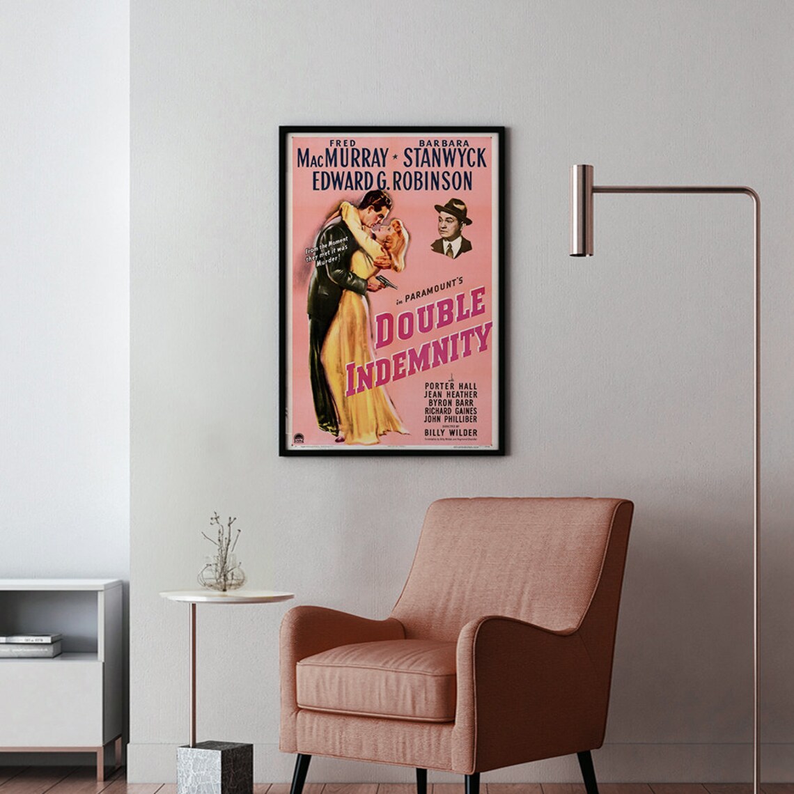 Double Indemnity (1944) Movie Poster, Classic Movie Wall Art, Vintage ...