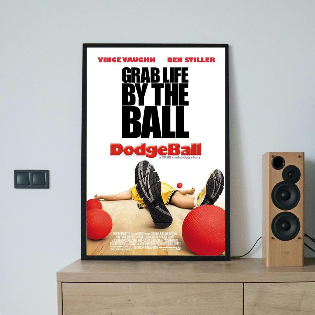 Dodgeball Movie Poster, Classic Movie Wall Art, Vintage Art Print, Home ...