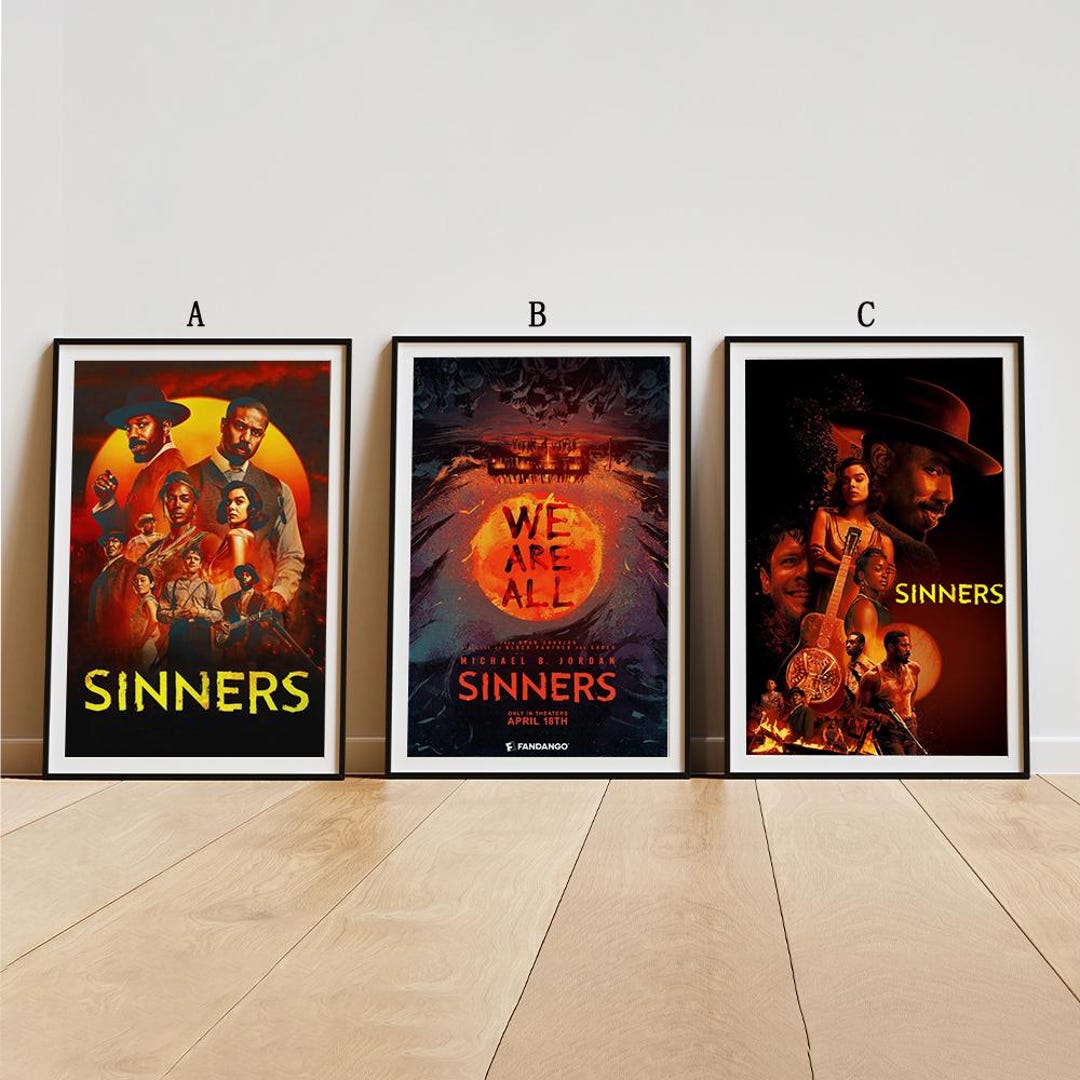 Sinners Movie Poster, Classic Movie Wall Art, Vintage Art Print, Home ...