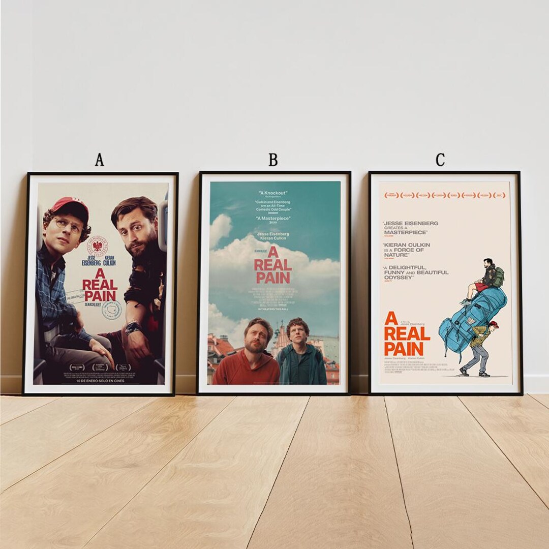 A Real Pain Movie Poster, Classic Movie Wall Art, Vintage Art Print ...