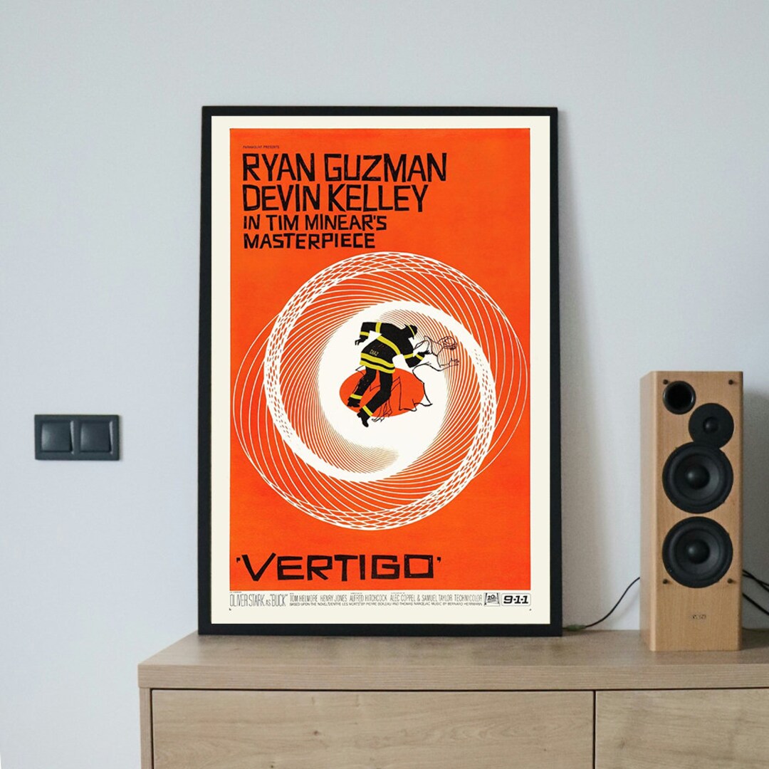 Vertigo Movie Poster, Classic Movie Wall Art, Vintage Art Print, Home ...
