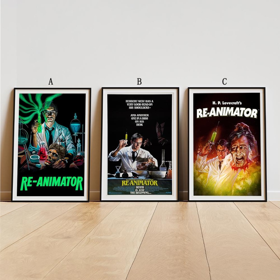 Re-animator (1985) Movie Poster, Classic Movie Wall Art, Vintage Art ...