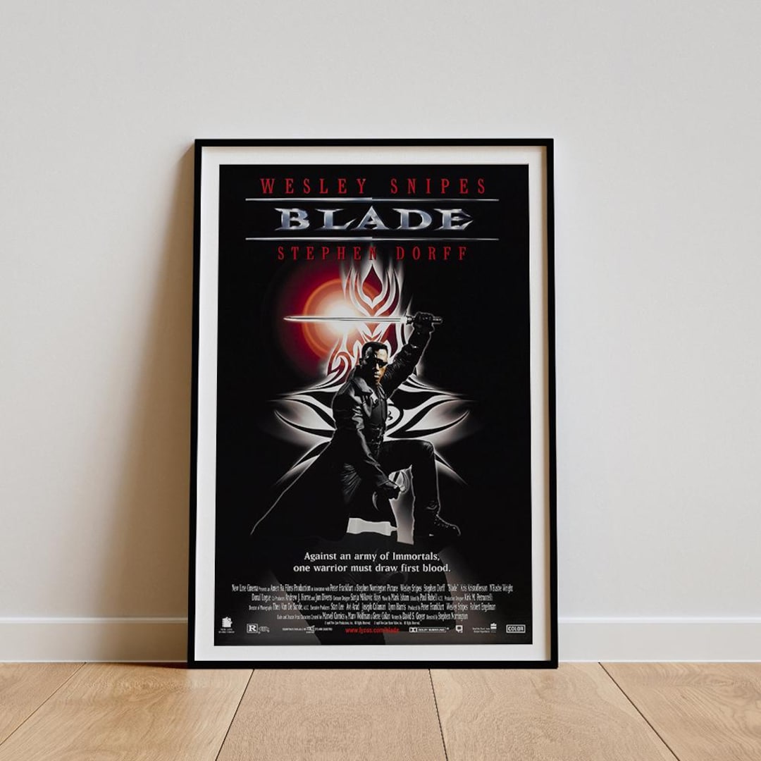 Blade Movie Poster, Classic Movie Wall Art, Vintage Art Print, Home ...