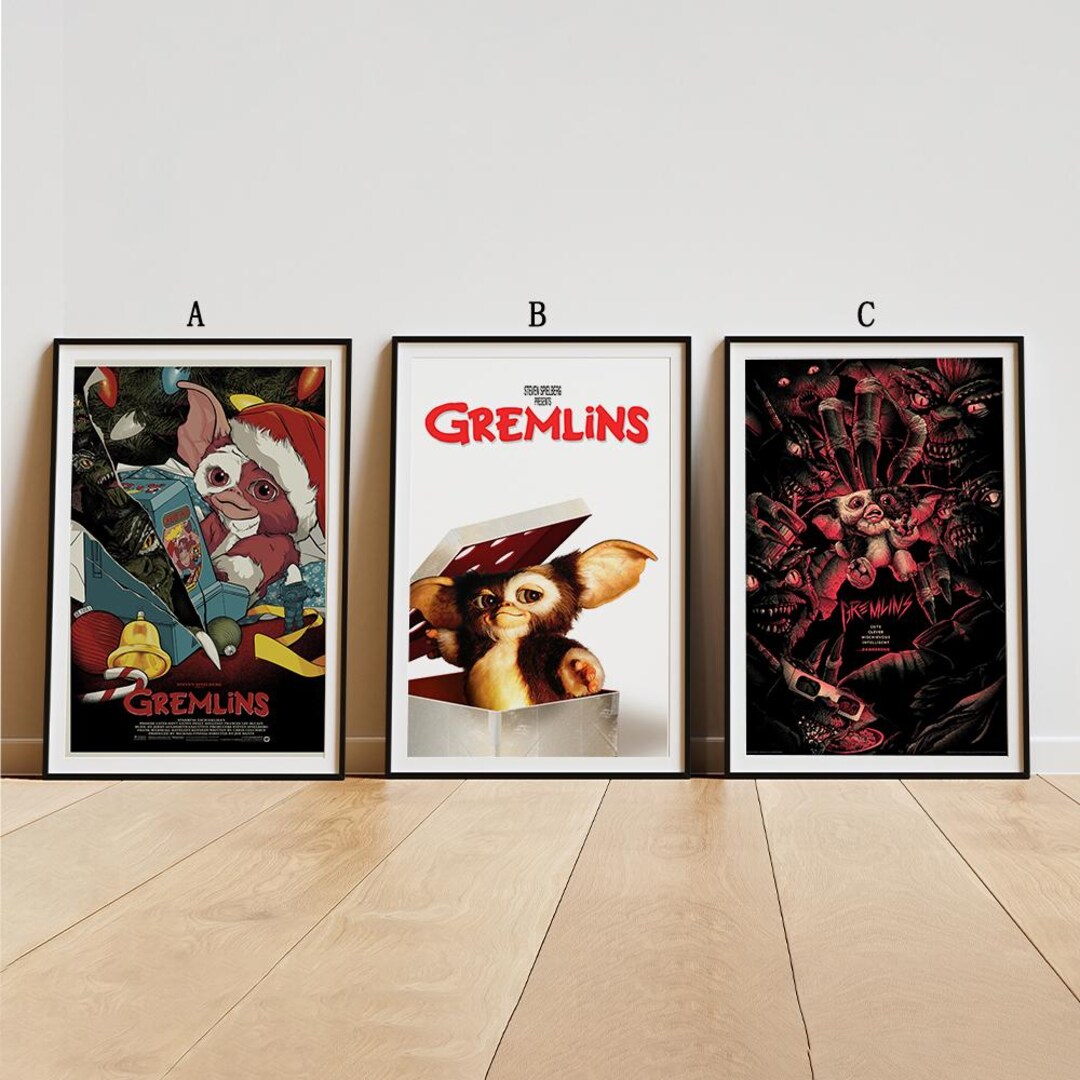 Gremlins (1984) Movie Poster, Classic Movie Wall Art, Vintage Art Print ...