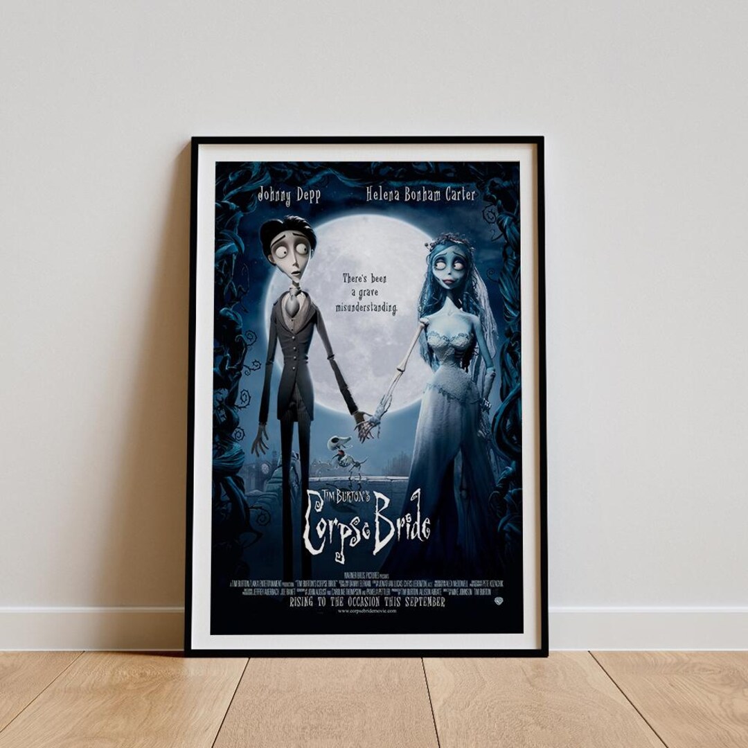 Corpse Bride Movie Poster, Classic Movie Wall Art, Vintage Art Print ...