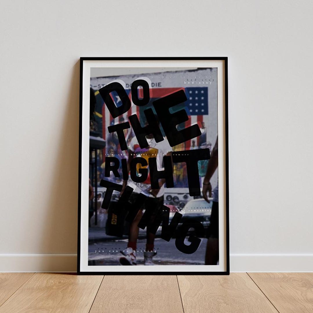 Do the Right Thing Movie Poster, Classic Movie Wall Art, Vintage Art ...