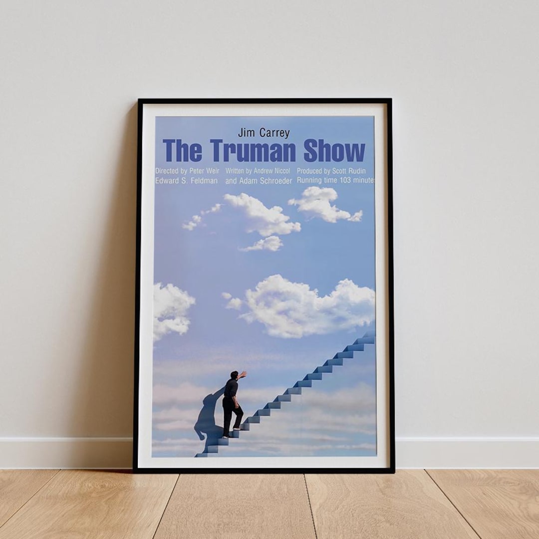 The Truman Show (1998) Movie Poster, Classic Movie Wall Art, Vintage ...