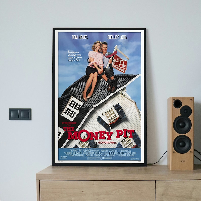 The Money Pit 1986 Movie Poster, Classic Movie Wall Art, Vintage Art ...