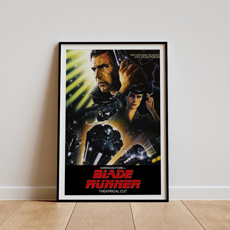 Blade Runner (1982) Movie Poster, Classic Movie Wall Art, Vintage Art ...