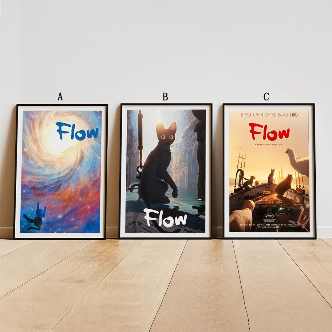 Flow Movie Poster, Classic Movie Wall Art, Vintage Art Print, Home ...