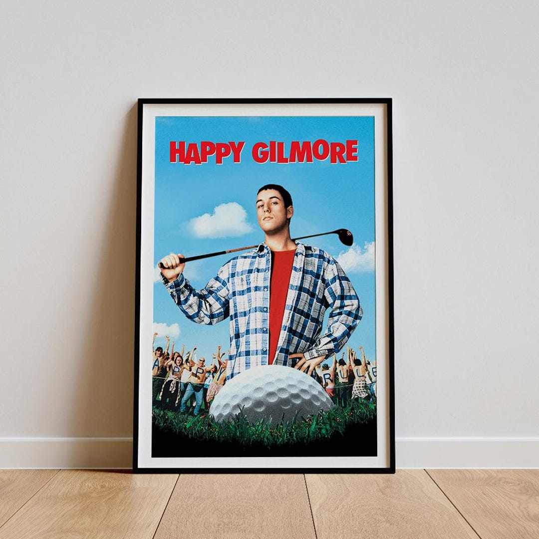 Happy Gilmore (1996) Movie Poster, Classic Movie Wall Art, Vintage Art ...