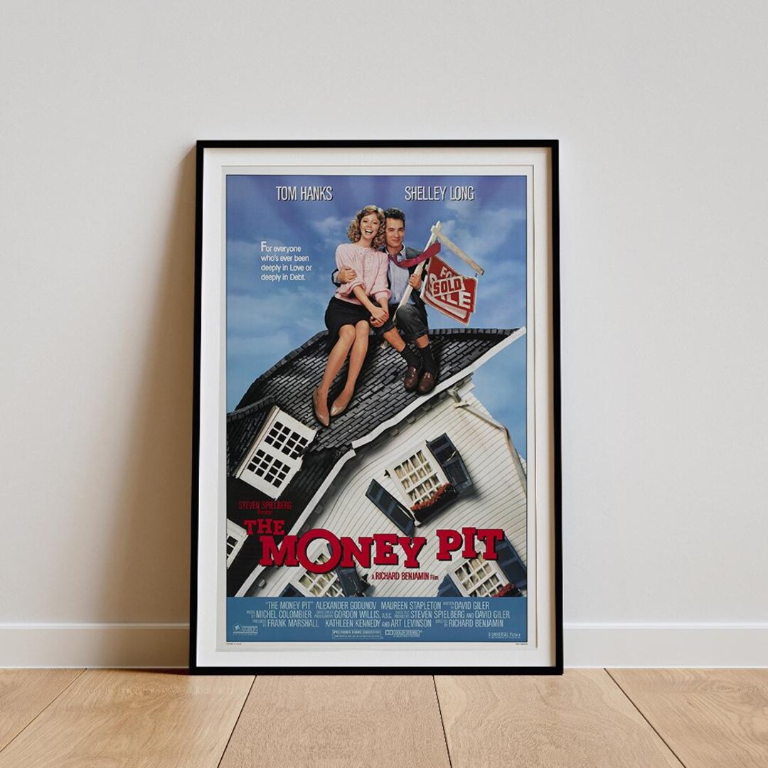 The Money Pit (1986) Movie Poster, Classic Movie Wall Art, Vintage Art ...
