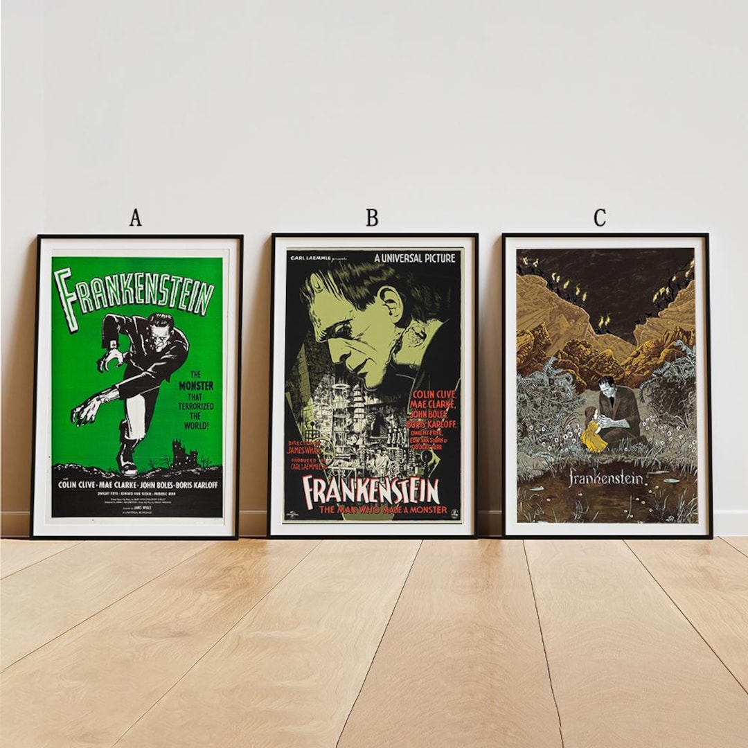 Frankenstein (1931) Movie Poster, Classic Movie Wall Art, Vintage Art ...