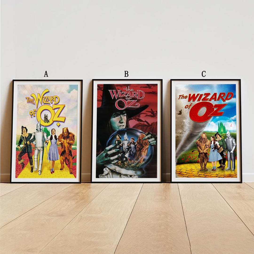 The Wizard of Oz (1939) Movie Poster, Classic Movie Wall Art, Vintage ...