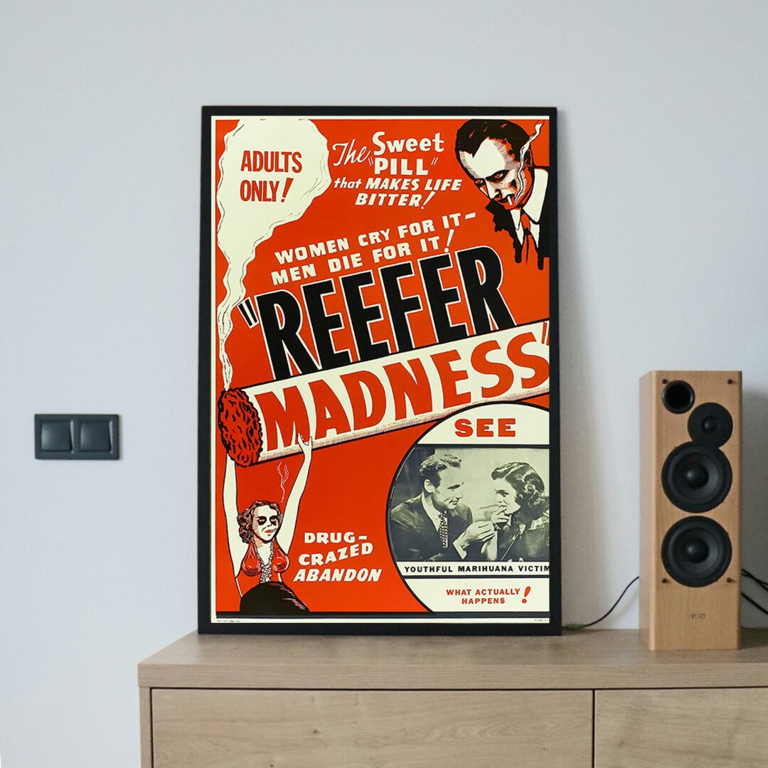 Reefer Madness Vintage Style Classic Marihuana Poster, Classic Wall Art ...