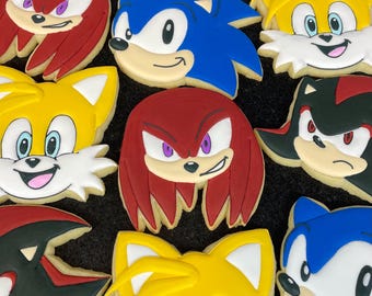 Sonic the Hedgehog Inspired Sugar Cookies - Etsy