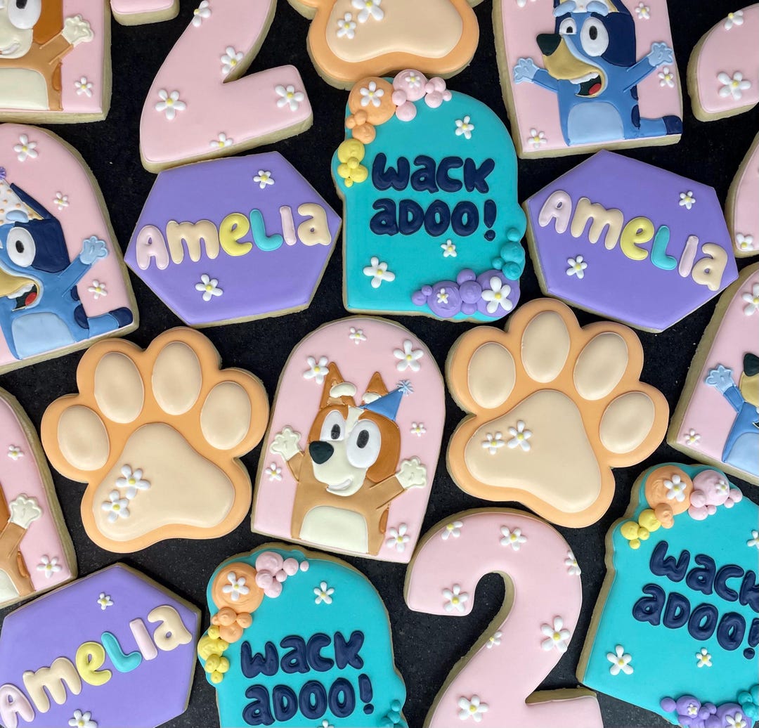 Bluey Character Cookies - Etsy