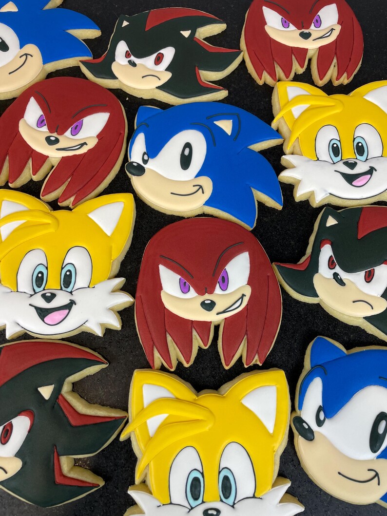 Sonic Character Cookies - Etsy