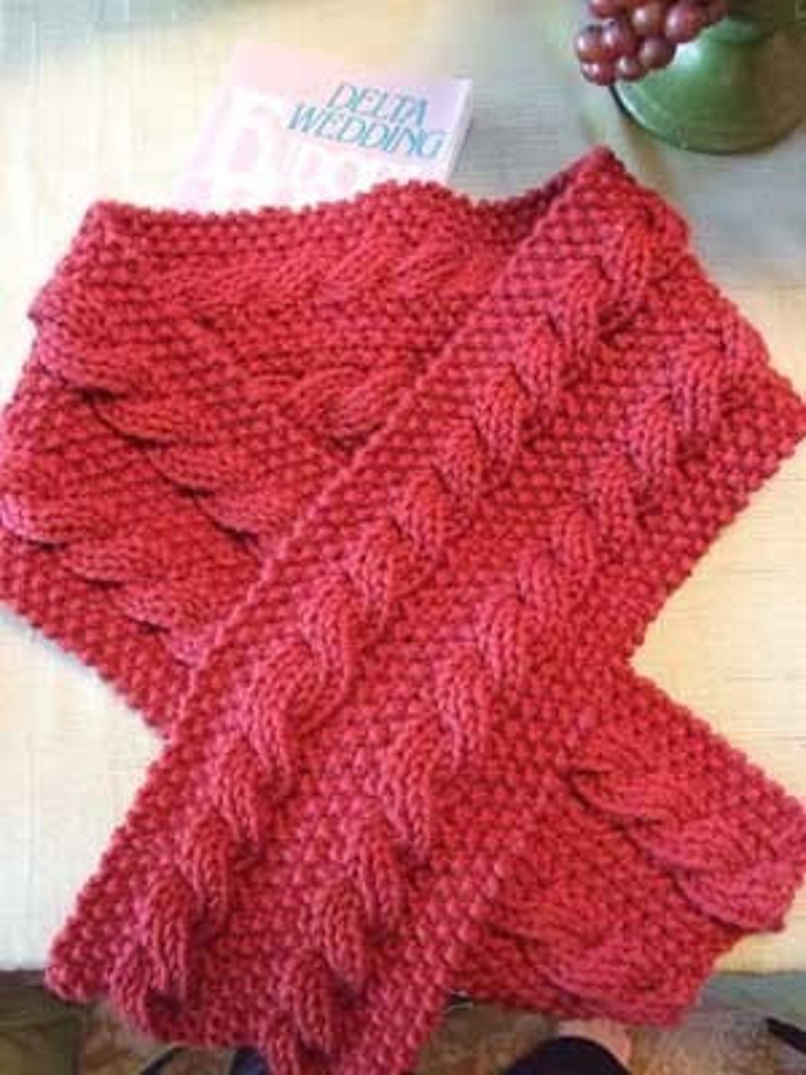 Easy Reversible Cable Scarf - Worsted or Chunky - Knitting Pattern PDF ...
