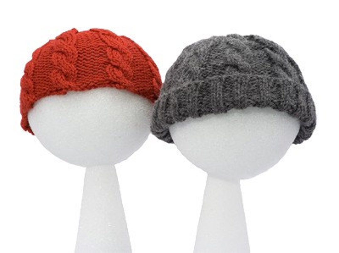 Easy Child's Cable Hat - Two Styles - Basic Knitting Pattern PDF - Etsy