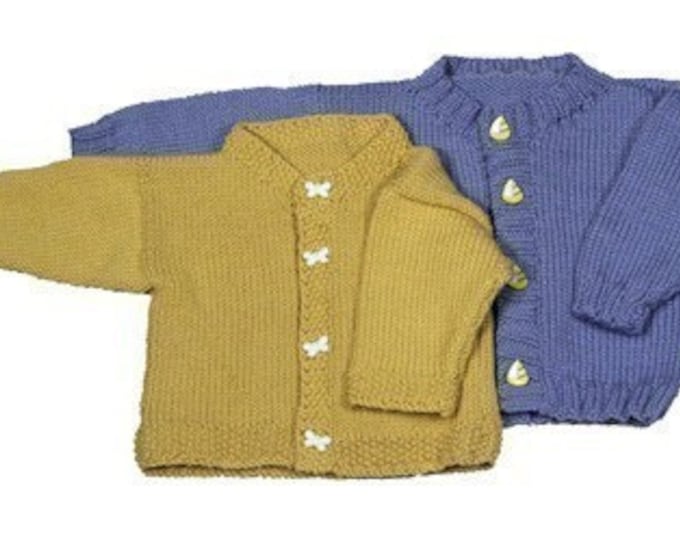 Easy Baby Cardigan Knitting Pattern PDF - Etsy