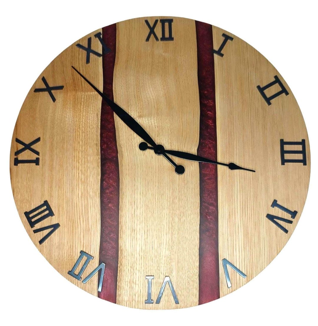Epoxy Resin and Chestnut Wall Clock - Etsy