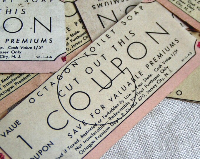 1940's Octagon Soap Coupons. Baker's Dozen - Etsy