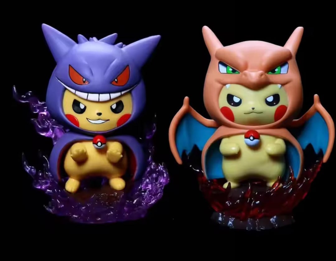 Vintage 2004 5 Inch Poncho Pikachu Pokémon Charizard or Gengar Action ...