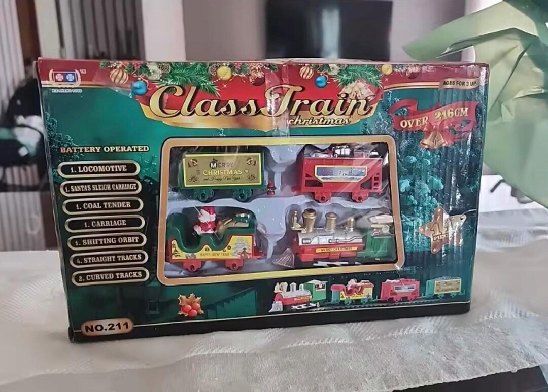 New Vintage Sealed Christmas Realistic Electric Train Set Easy to ...