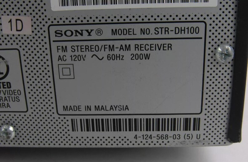 Sony STR-DH100 Receiver Hifi Stereo 2 Channel AM/FM Radio Works Top ...