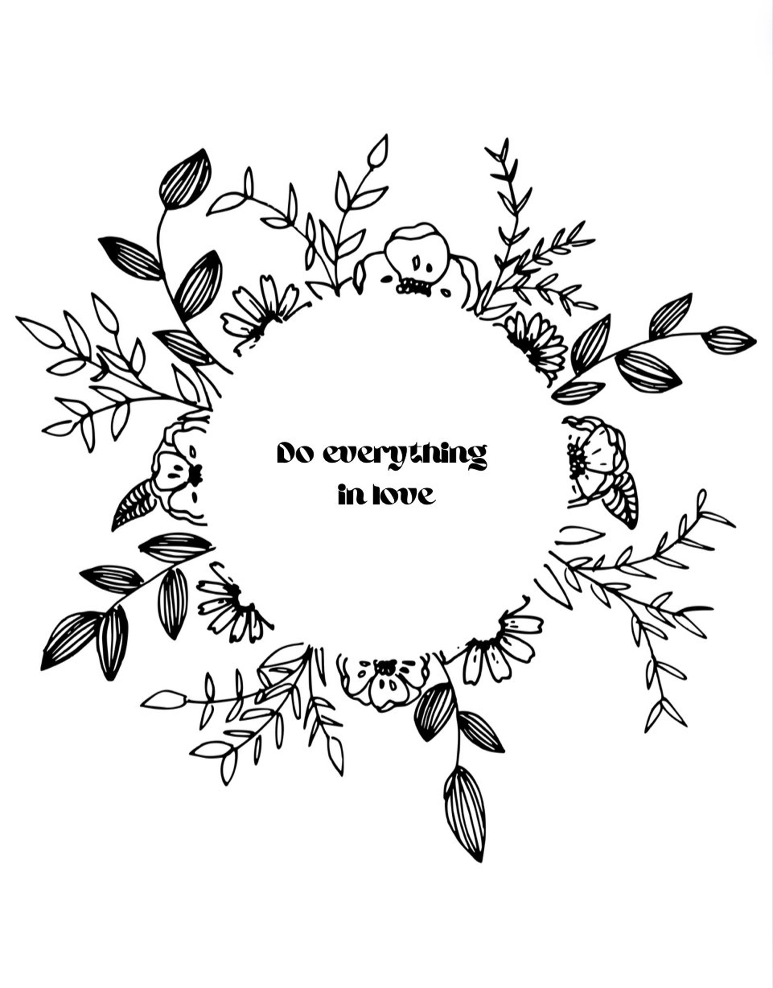 Positive Floral Coloring Pages for Adults Printable 20 Pages - Etsy