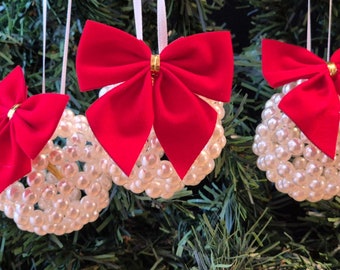 Hand Beaded Baubles chestnut Collection Tree Ornaments Christmas Gift ...