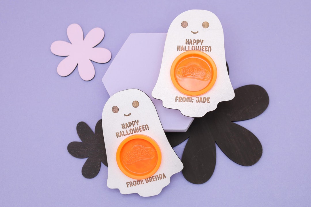 Halloween Playdough Holder, Ghost Play Dough, Non-candy Halloween Gift ...