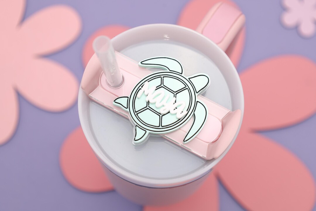 Sea Turtle Tumbler Topper, Beachy Tumbler Topper, Beach Name Plate ...