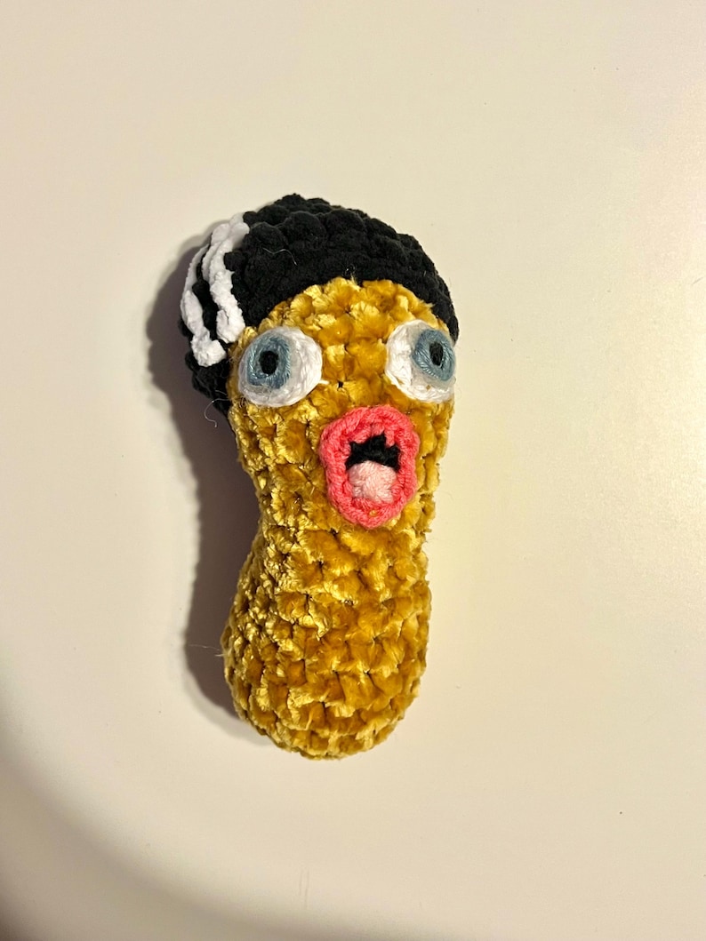 Burnt Peanut Streamer Small Crochet Plush - Funny Gamer Gift - Etsy