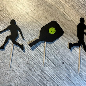 One Dozen (12) Pickleball Cupcake Toppers Centerpieces Pickle Ball - Etsy