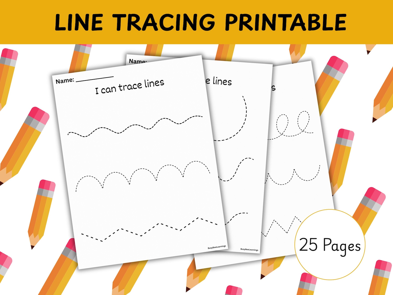 Preschool Line Tracing Worksheets, Lines Trace Pages Printable ...