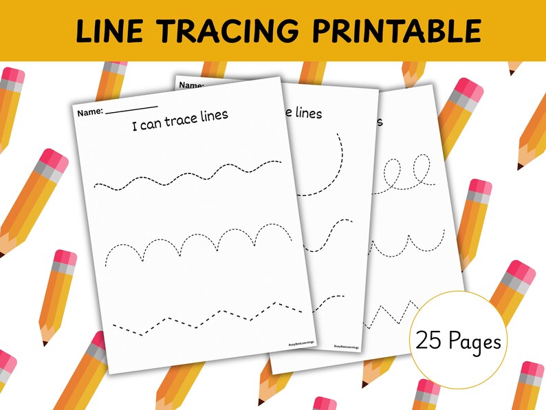 Preschool Line Tracing Worksheets, Lines Trace Pages Printable ...
