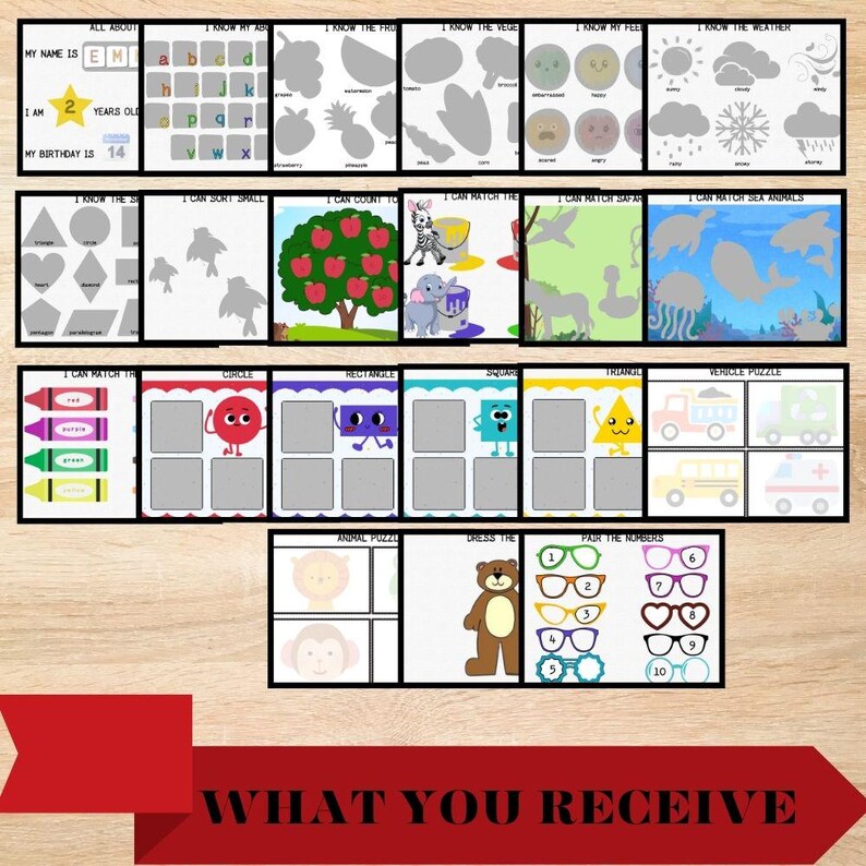 Digital Busy Book Printables for Kids Learning Binder for Toddler ...