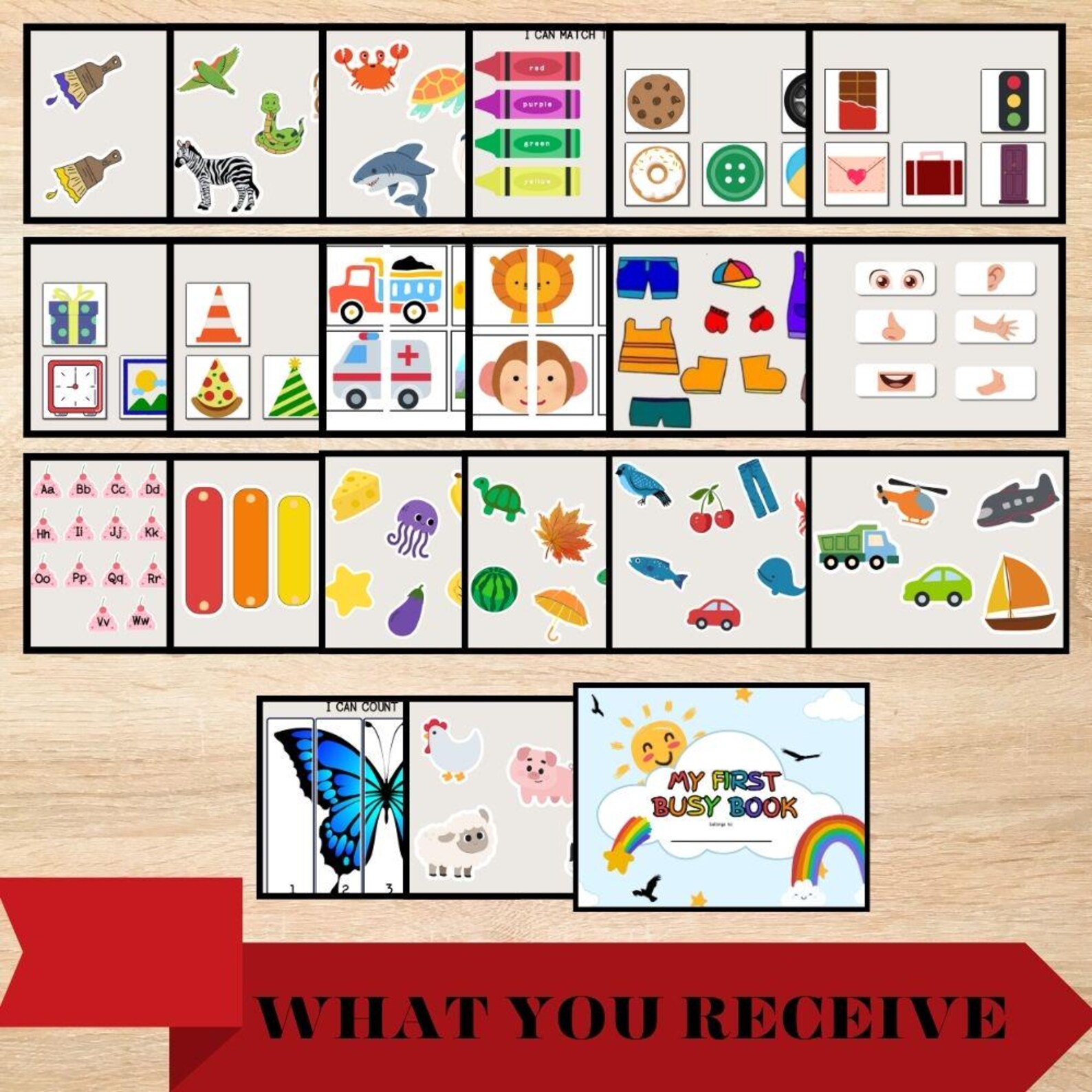 Digital Busy Book Printables for Kids Learning Binder for Toddler ...