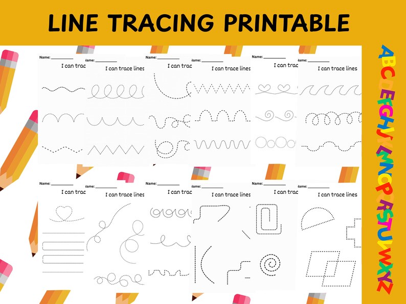 Preschool Line Tracing Worksheets, Lines Trace Pages Printable ...